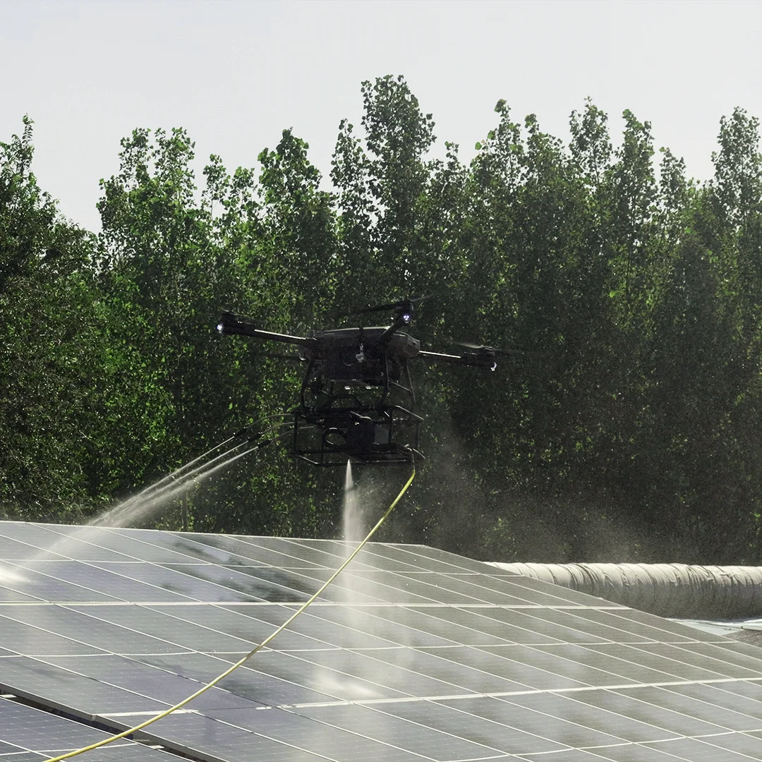 Autonomous Commercial Drone for Stadium Roof Cleaning