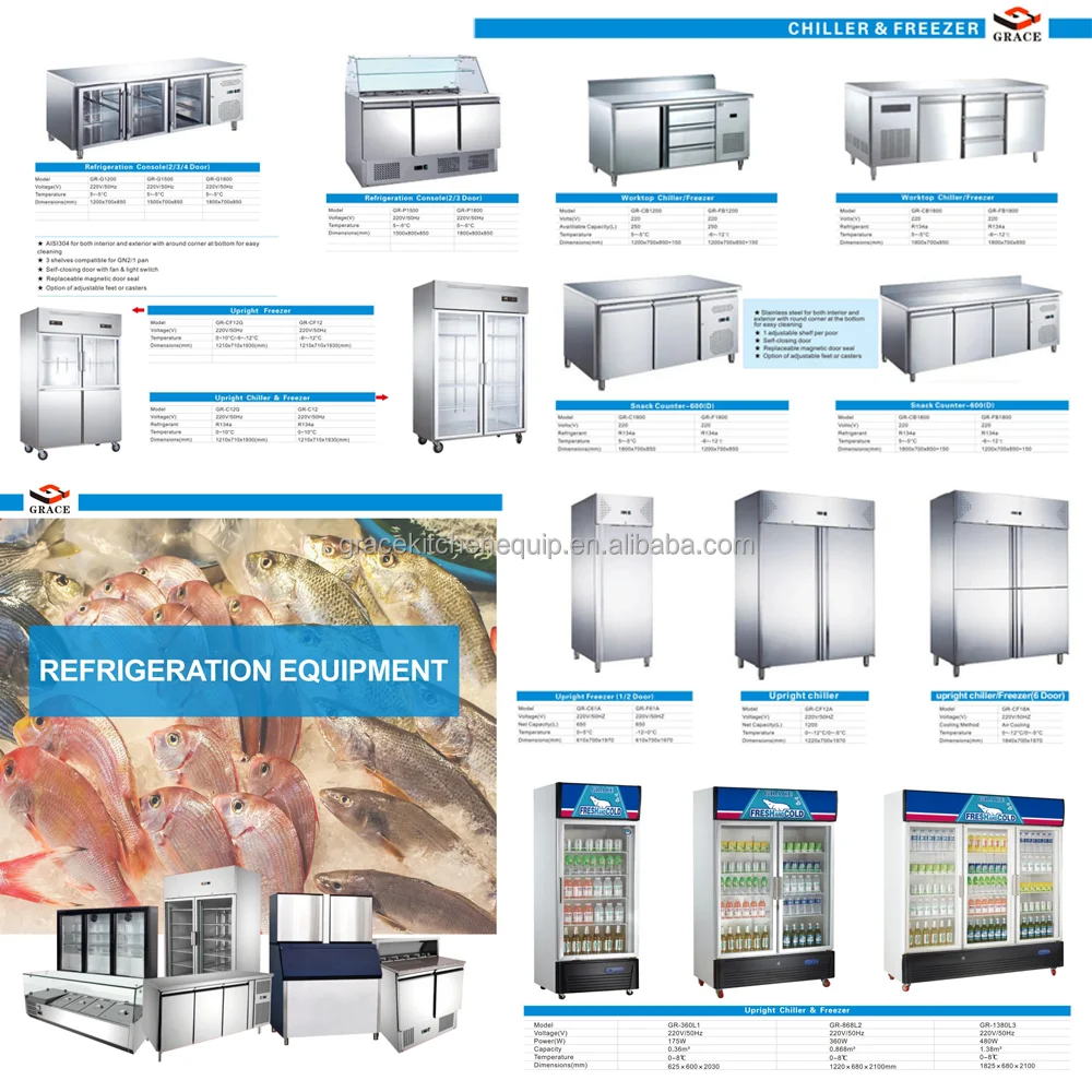 Stainless Steel Work Table Chiller Freezer for Hotels