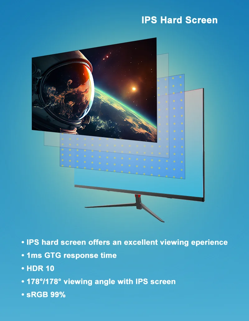 27 Inches Bezel-less Ips/va Computer Led Monitor With Fixed Bracket For ...