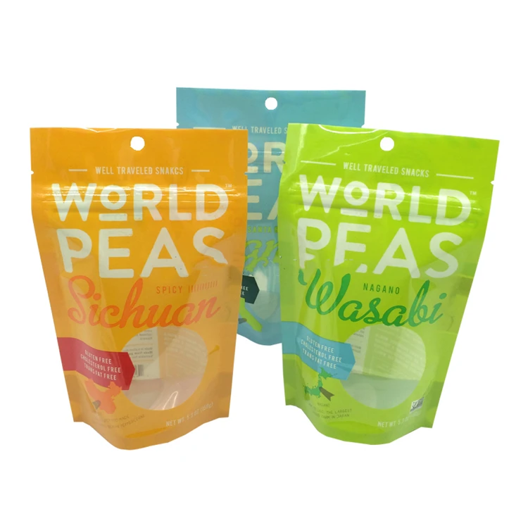 Custom Printed Ziplock Laminated Food Candy Snack Nuts Coffee Packaging ...