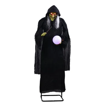 Decoration Life Size Animated Halloween Props Carnival Animated Witch ...