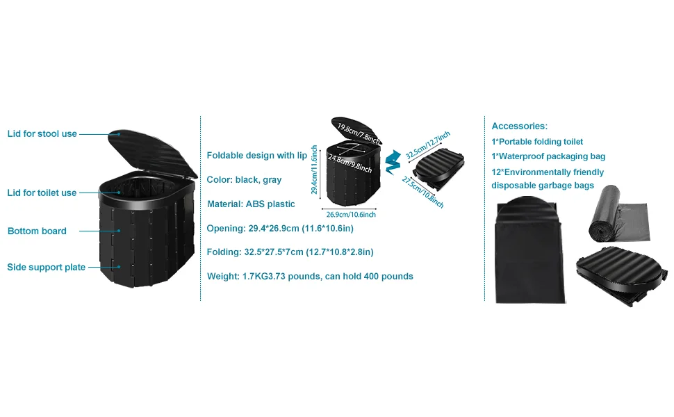 Lid Caravan Plastic Camp Toilet Portable For Car And Camping Plastic ...