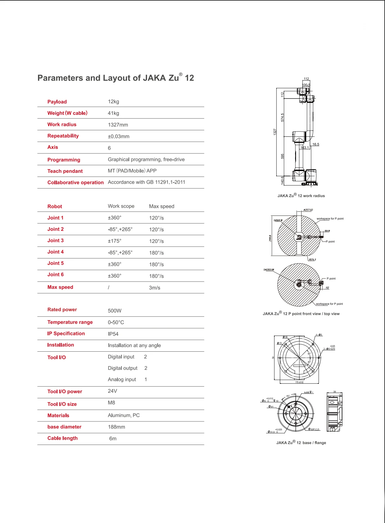 JAKA Zu 12 Cobot Payload 12kg - Versatile and Reliable