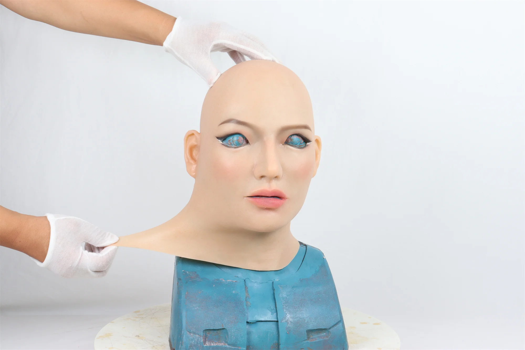 Alibaba.com: Silicone Breast Realistic Latex Cosplay Mask, Full Face ...