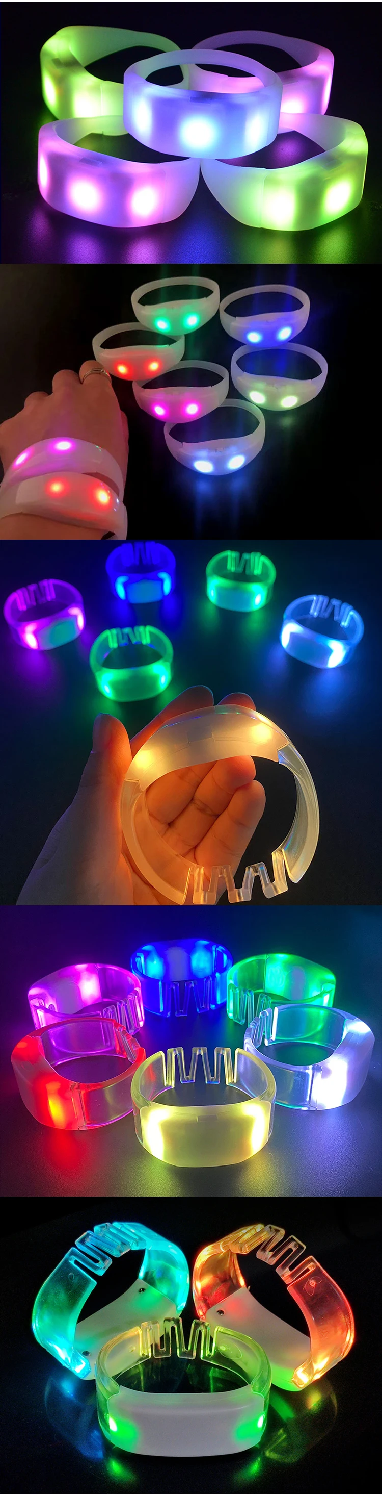 Custom Logo Led Bracelets Concerts Bar Nightclub Wedding Party Event ...