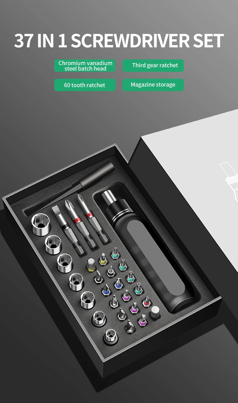 8 In 1 Ratchet Screwdriver Set Precision Multifunctional Screw Driver ...