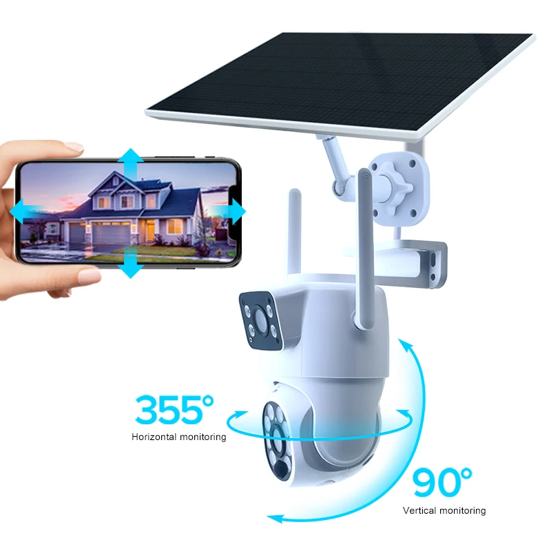 Smart Life App 4mp Wifi Surveillance Motion 4g Sim Card Solar Powered ...