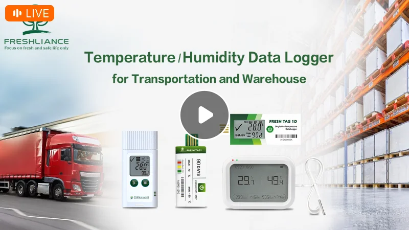 Freshliance temperature humidity data logger introduction Product Show Stream 2023 - Alibaba.com