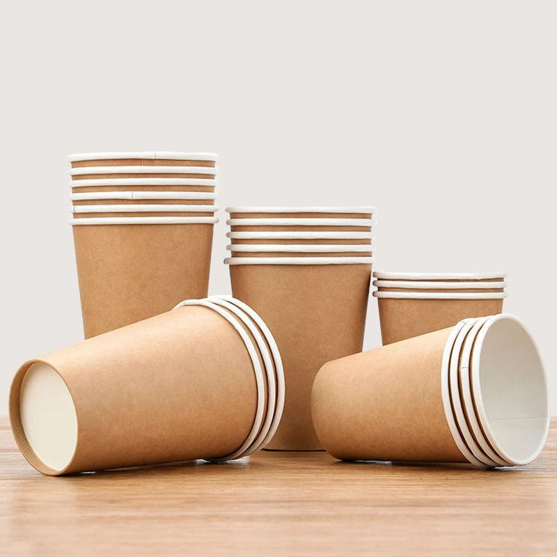 Cafe Desechables 6oz 8oz Biodegradable Cardboard Coffee Cup With Lid 12 ...