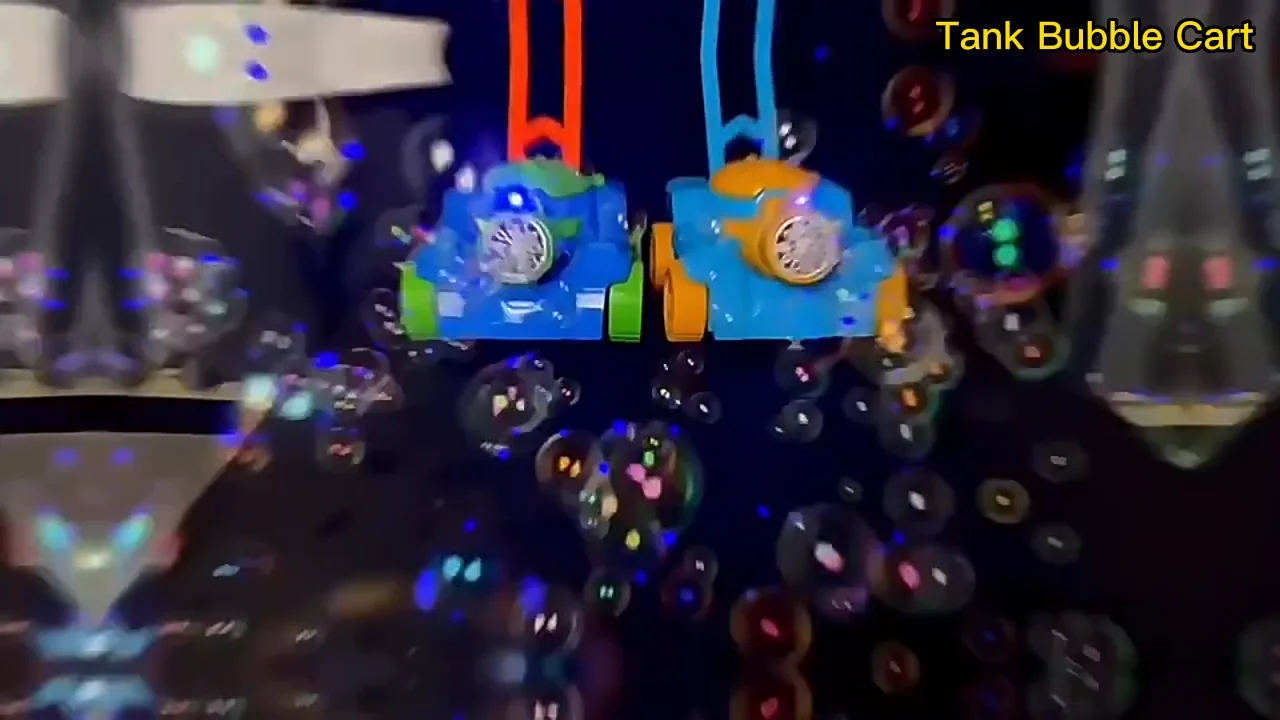 10 Holes Rich Bubble Machine Stroller Automatic Tank Bubble Cart Kids ...