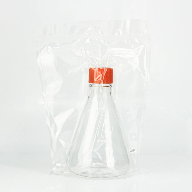 Triangular Vented Sterile Clear Plastic Lab Cell Erlenmeyer Conical ...