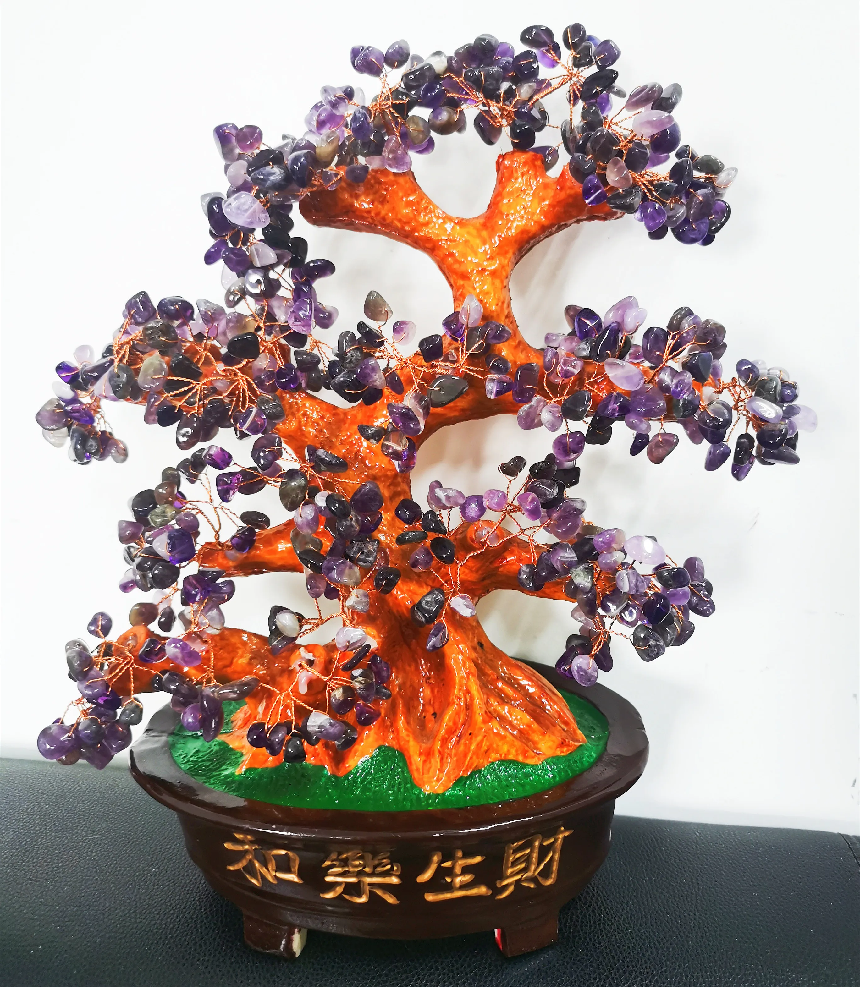 Multi-gemstone Bonsai Amethysttree Of Life With Natural Gemstones - Buy ...