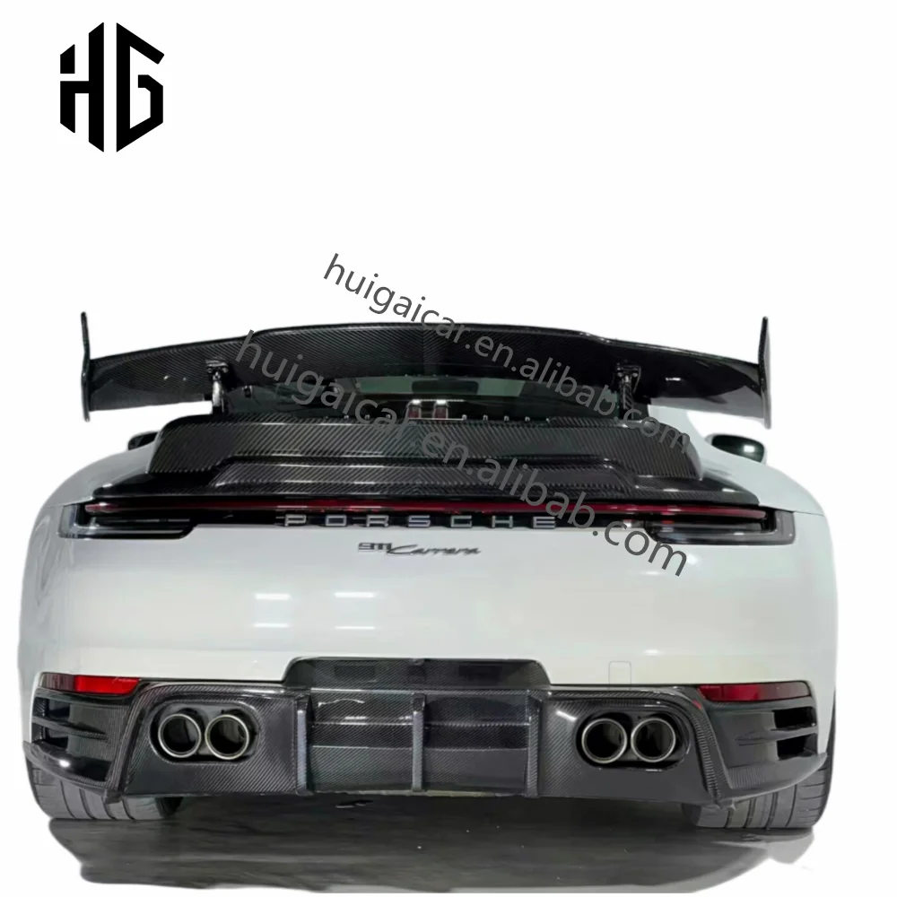 2020 New 992 Carbon Fiber Bumper Lips Rear Spoiler Side Skirts for ...