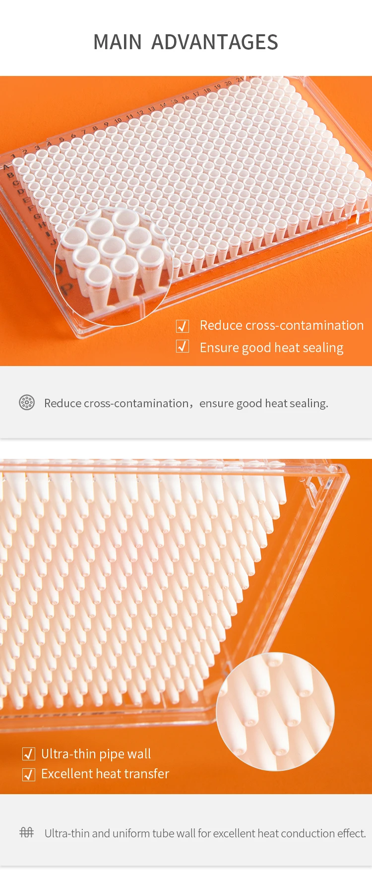 Hot Selling Laboratory Microplate Full Skirted Transparent 384 Well Pcr ...