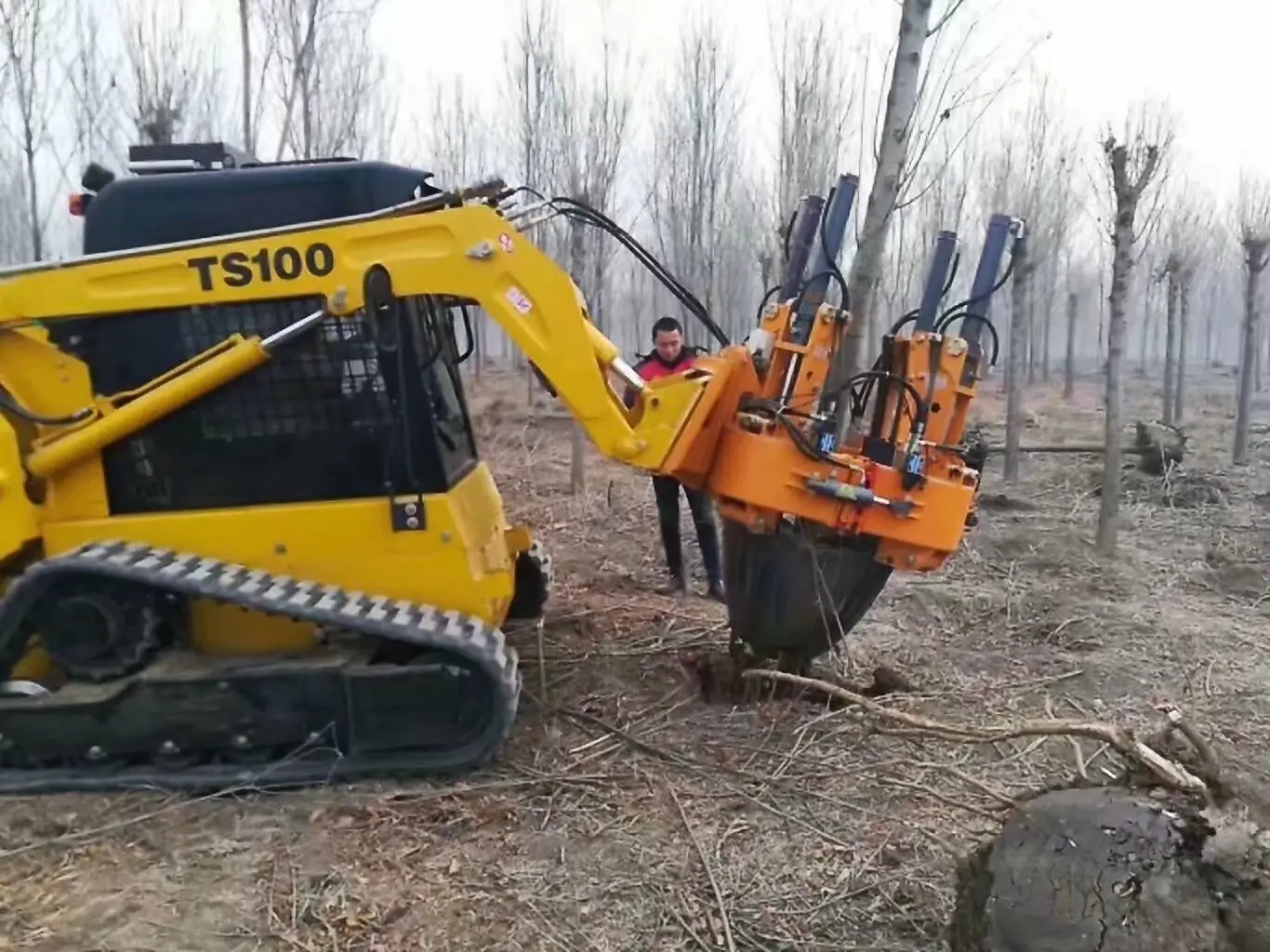Skid Steer Loader Attachment Tree Spade - Durable & Versatile