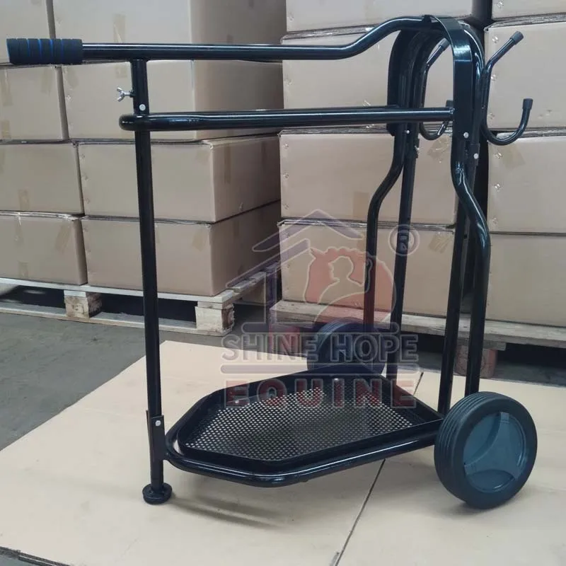 Wholesale Steel Durable Portable Horse Saddle Rack Trolley