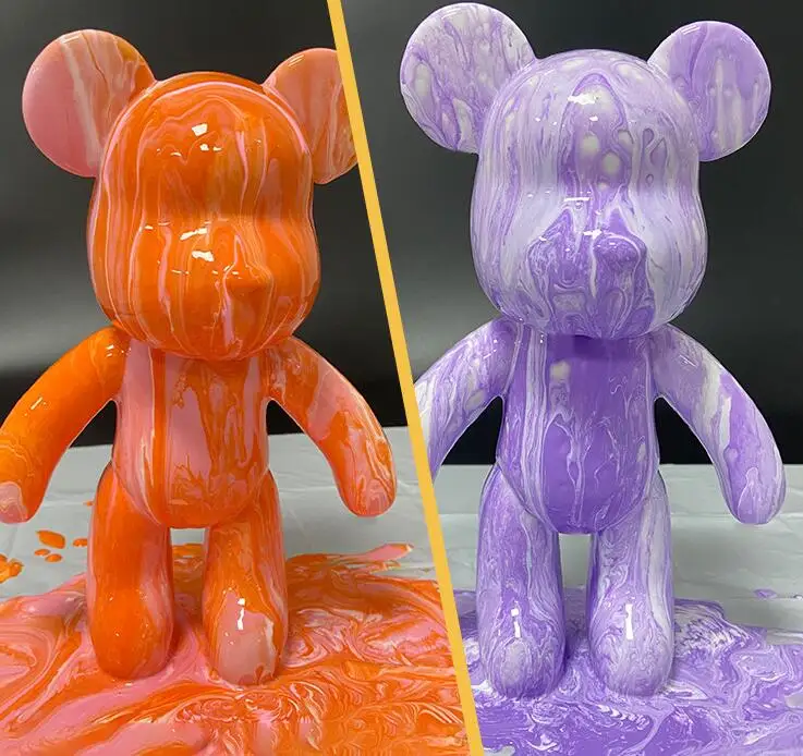 Manufacturer Fluid Bear Sculpture Diy Handmade White Bears Figure ...