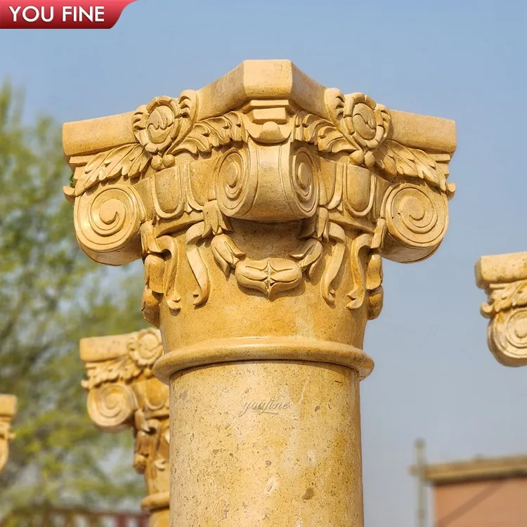 Outdoor Large Beige Marble Columns Prices| Alibaba.com
