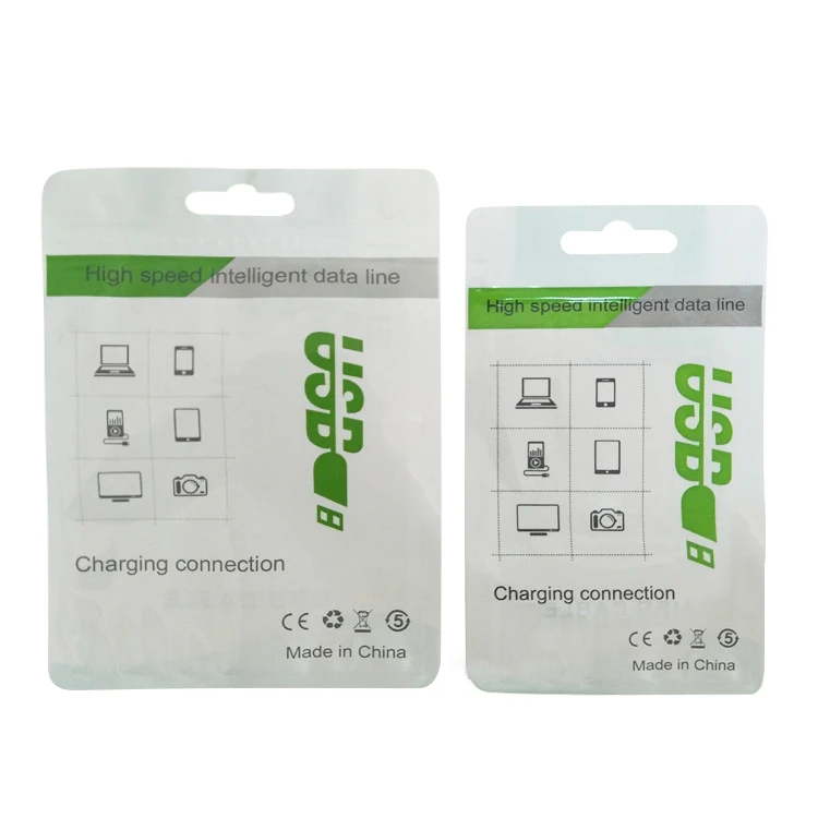Oem Customized Logo Usb Cable Storage Bag Ziplock Zipper Packaging ...