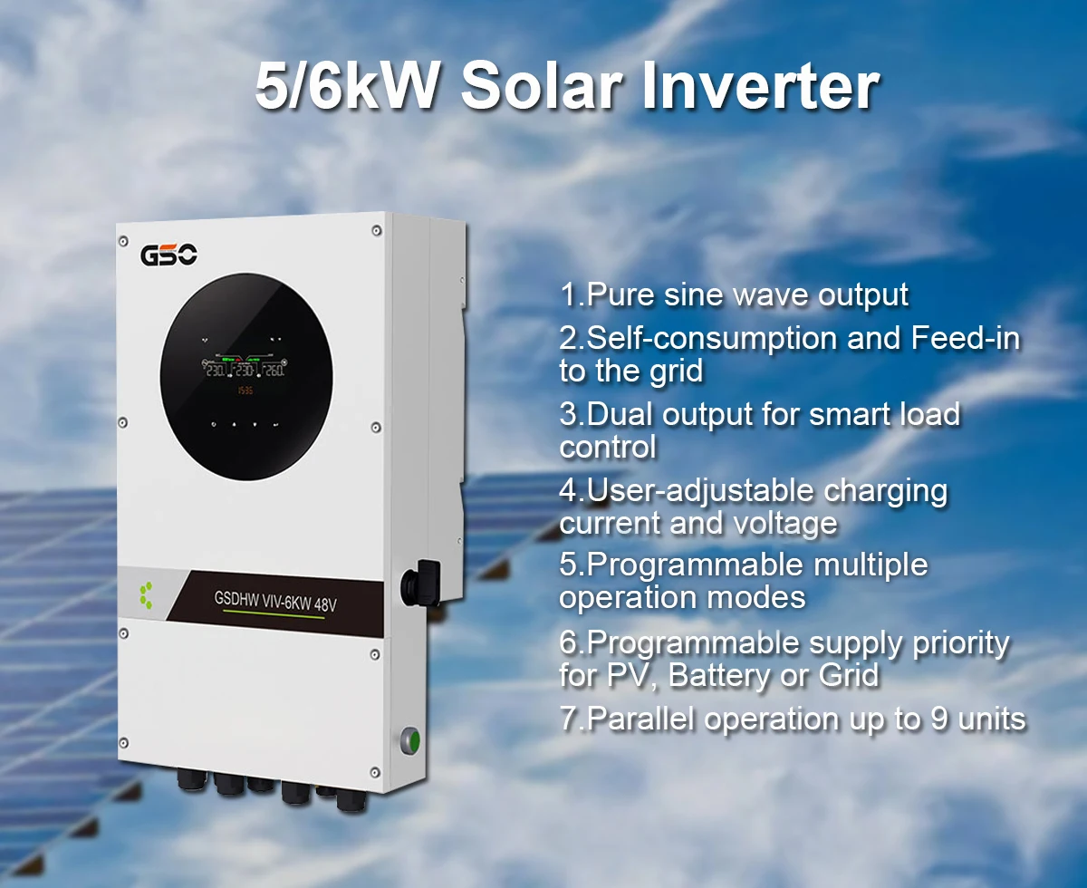 GSO Hybrid Inverter 6KW - Efficient Solar Solution