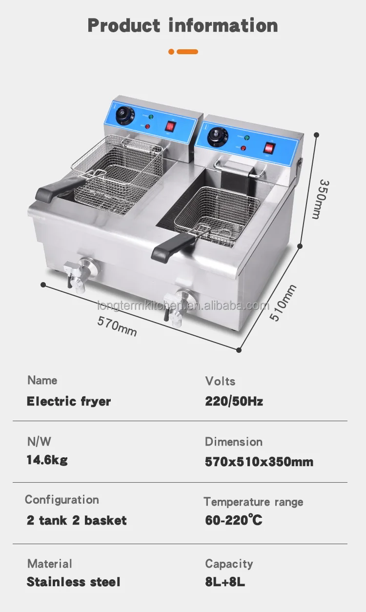 Stainless Steel Gas Fries Frying Machine - High Productivity