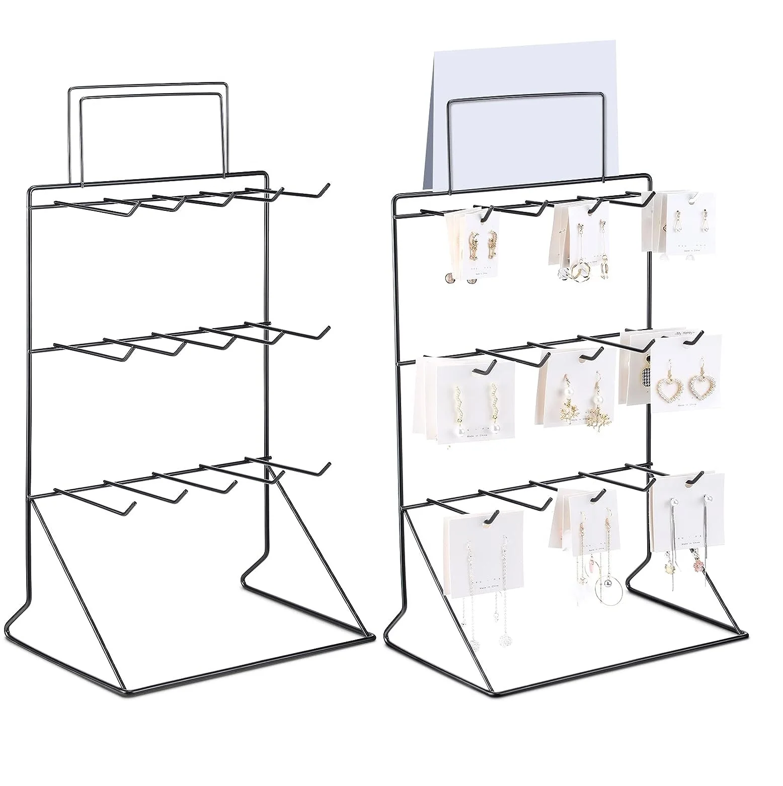 3 Tier 15 Hooks Countertop Peg Display Rack for Product Promotion ...