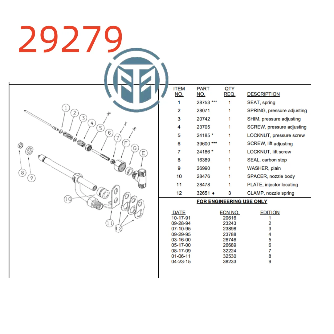 100% Original Diesel Fuel Pencil Injector 29279 For Stand Yne - Buy ...