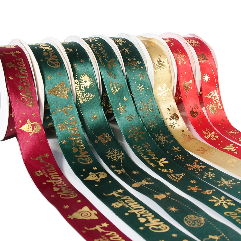 Wholesale Custom Gold Foil 3d Embossed Printed Christmas Gift Polyester ...