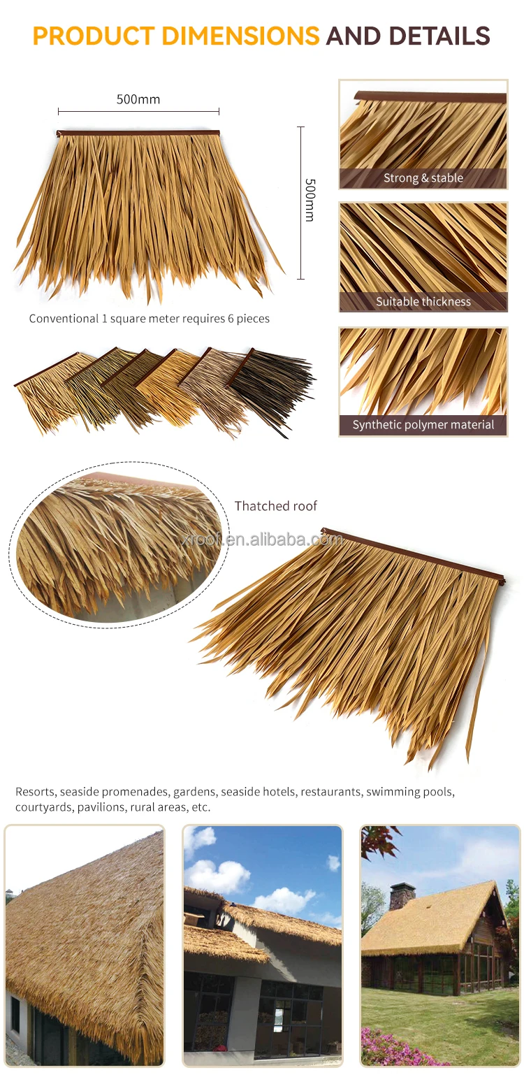 Thatched Roof Houses - Durable, Corrosion-Resistant PE