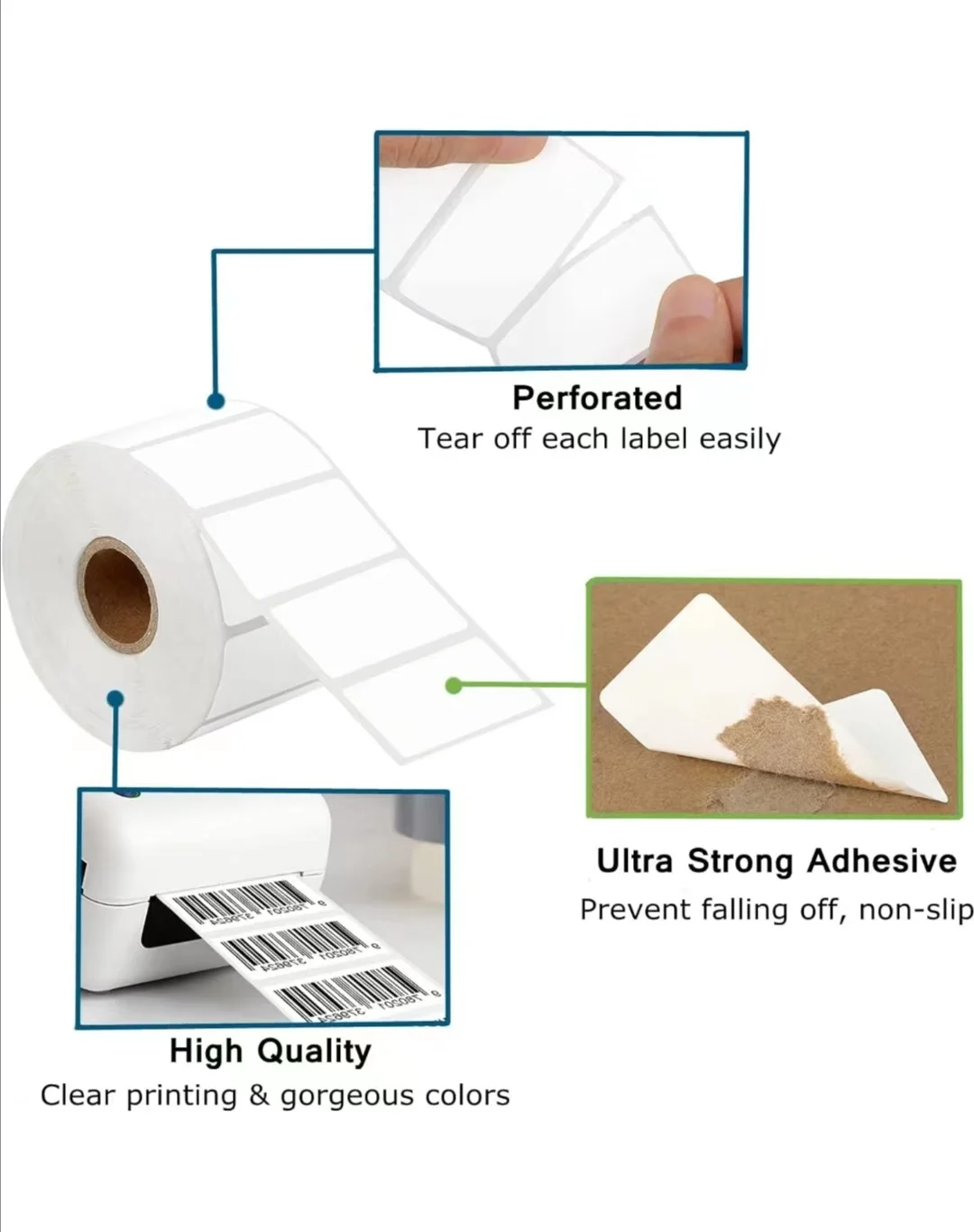 1.5"*1"thermal Transfer Labels Thermal Transfer Roll Labels Self Adhesive Thermal Transfer ...