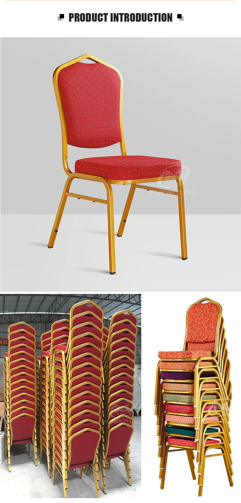 Stackable Chair - Modern Hotel Banquet Chairs for Weddings