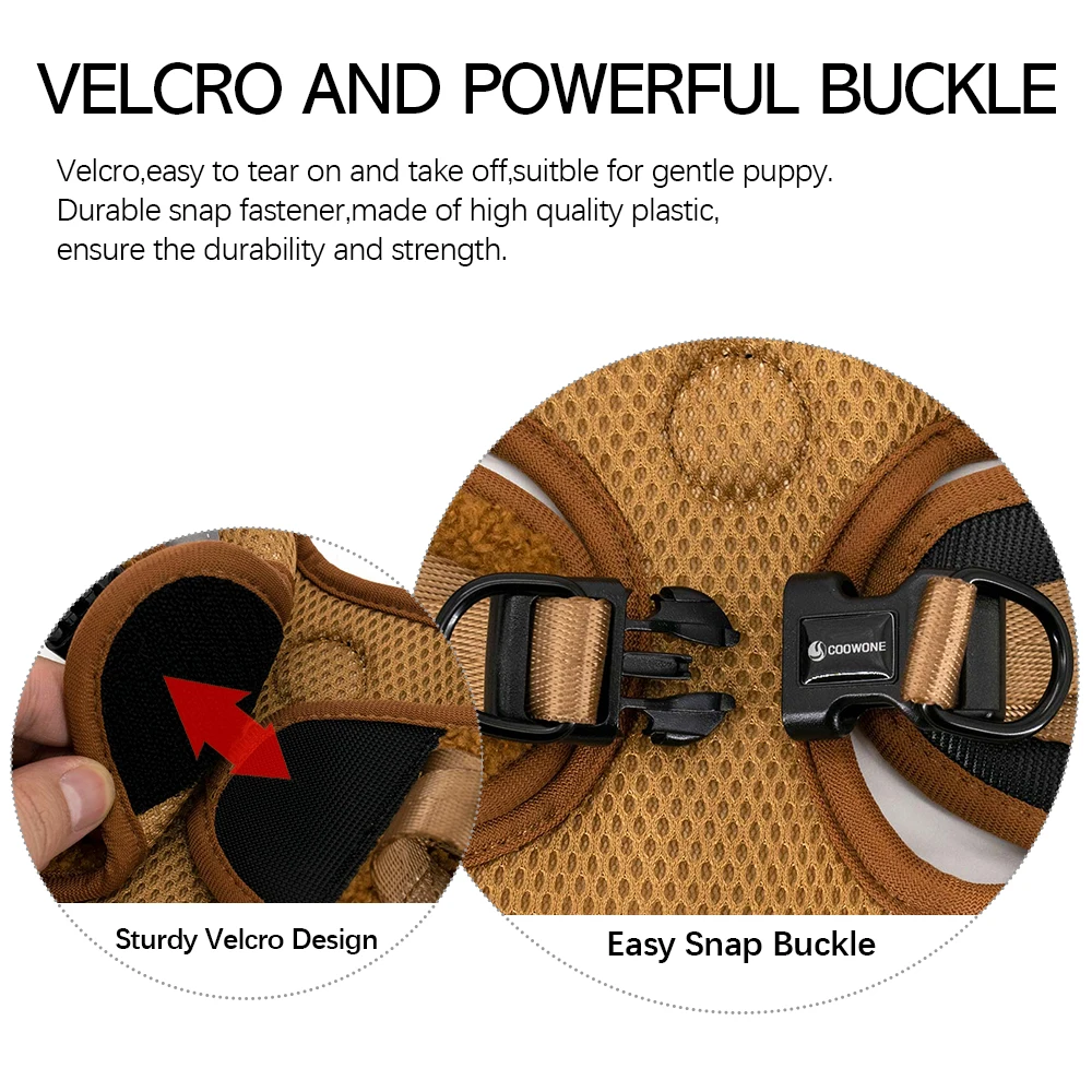 Teddy Bear Dog Harness Set Mesh Soft Padded Sherpa Step In Harness ...