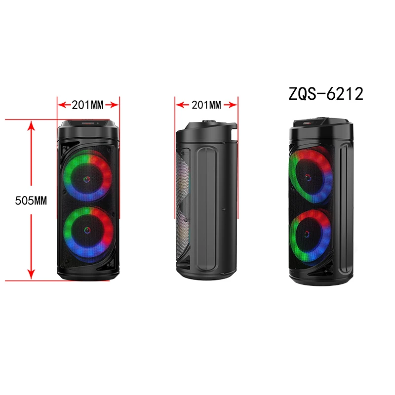 SINGE ZQS6212 - Ultimate Portable Party Speaker with LED Lights