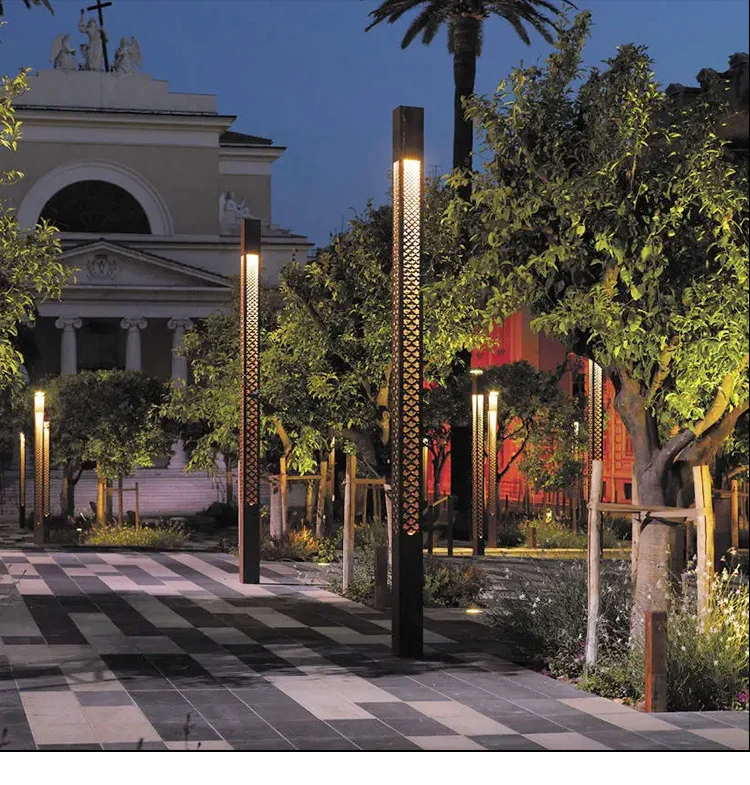 Customized Garden Square Park Landscape Lamp Post Vintage Patio Light ...