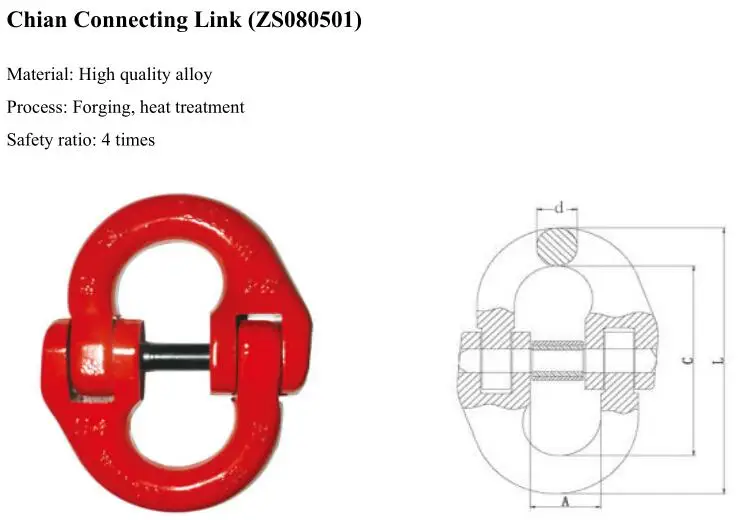 Grade 8 Connecting Link Chain Hammerlock Coupling Link