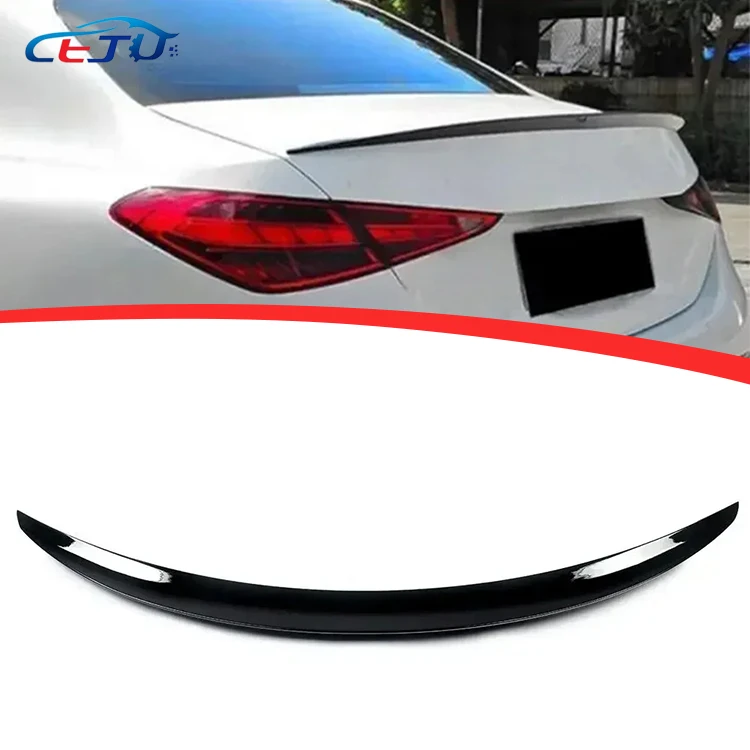 AMG Style Carbon Fiber Plastic Car Rear Trunk Boot Lip Spoiler Wing Lip ...