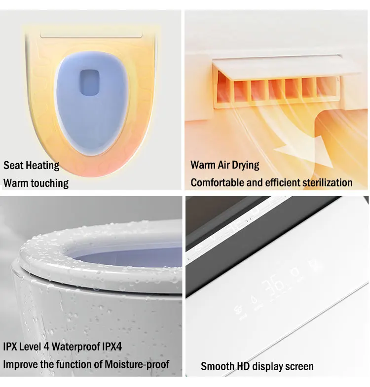 Automatic Operation Concealed Cistern Back To Wall Wc Toilet Bathroom ...