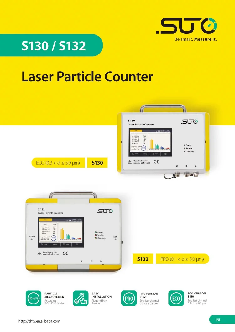 Suto S132 Laser Particle Counter Pro Version Smallest Channel 0.1