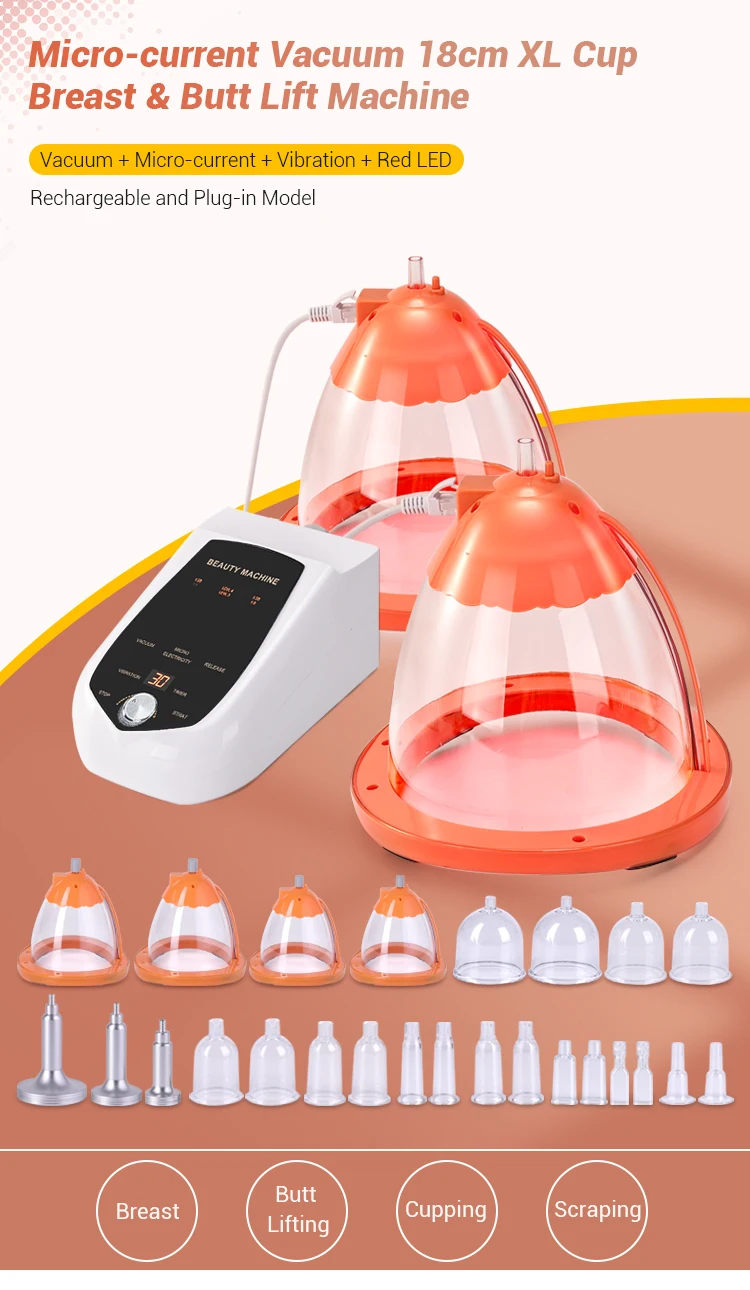 18cm XL Cup Vacuum Cupping Therapy Machine for Breast Enhancement