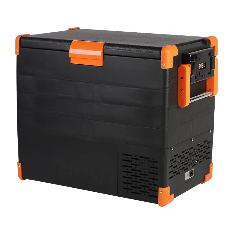52-liter Black + Orange Portable Compressor Refrigerator And Freezer ...