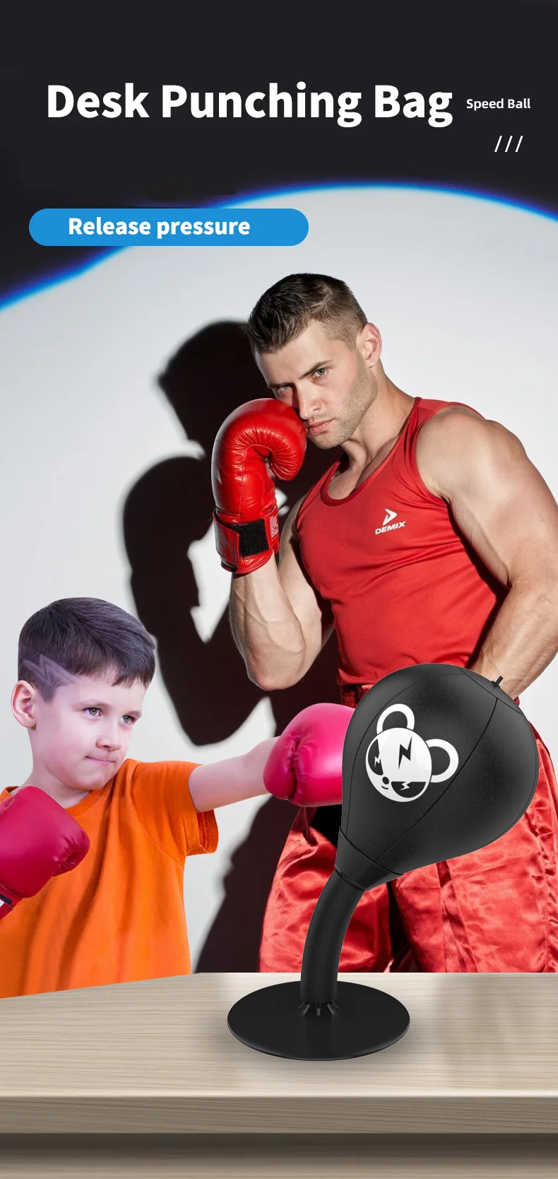 MR High Quality Releasing Stress Boxing Speed Ball Desk Punching Bag ...