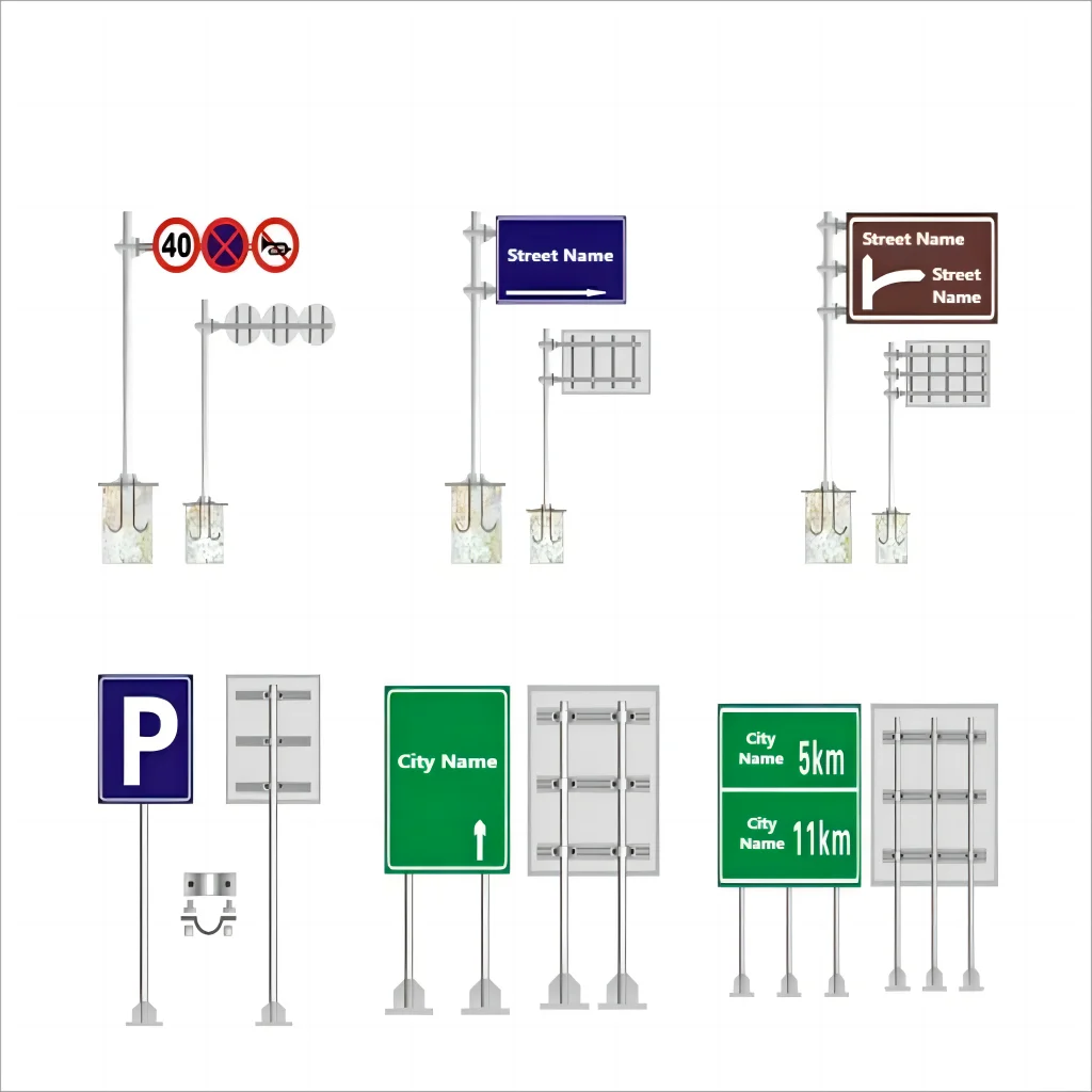 Customized Galvanized Traffic Signal Post for Highway Use
