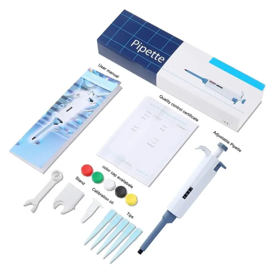 Laboratory Adjustable Pipette Measure 10-100ul Micropipette