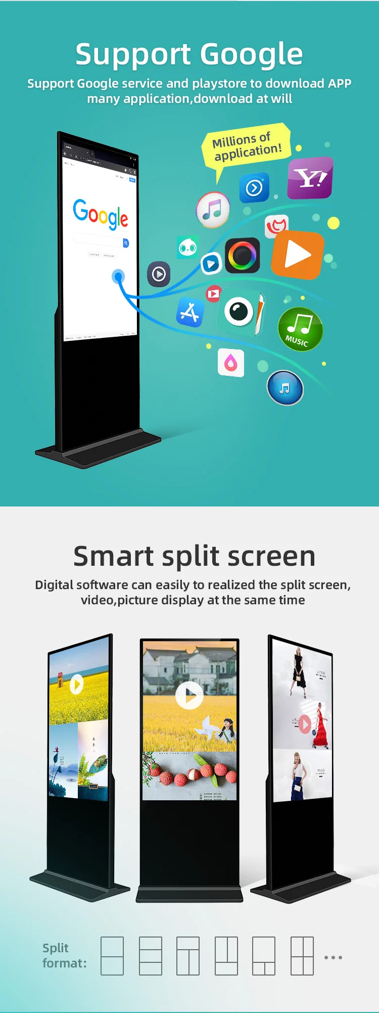 Vertical LCD Screen - Portable Digital Signage Solutions