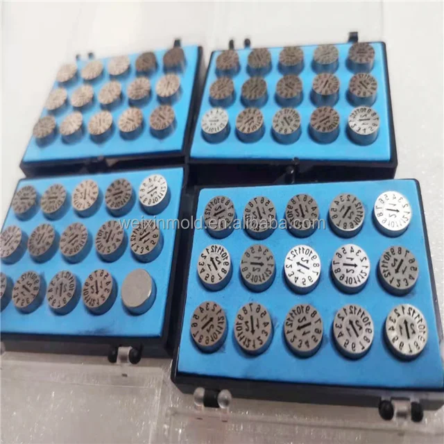Injection Mold Date Marked Pin Inserts Stamp - Buy Mold Date Inserts ...