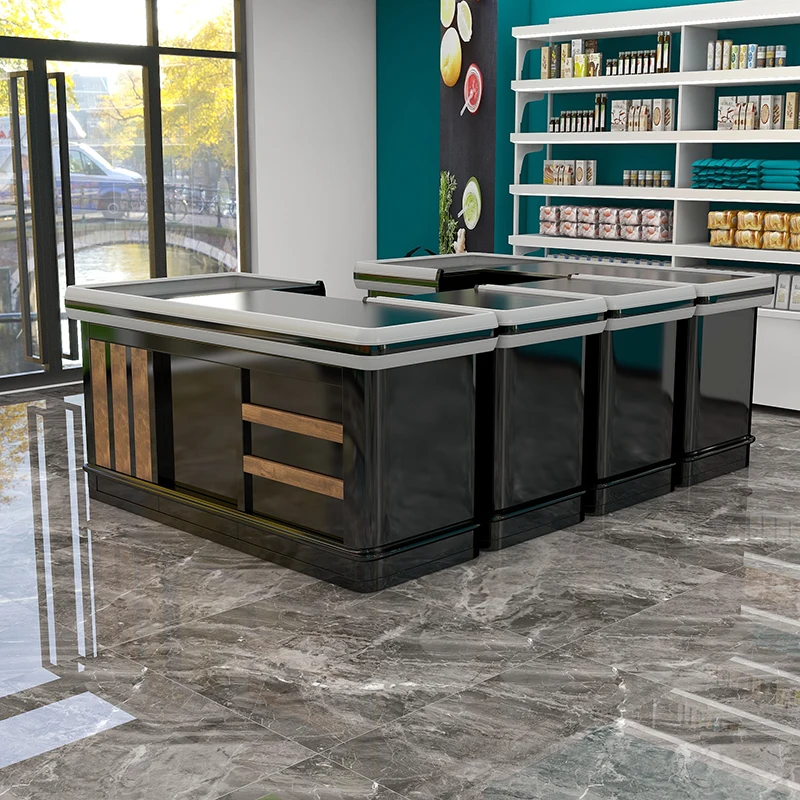 Customized Supermarket Design Grocery Small Cashier Counter Checkout ...