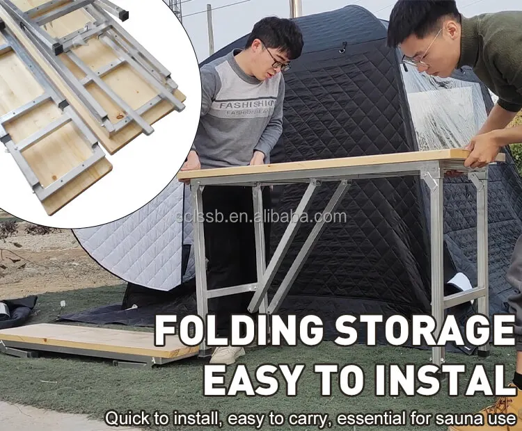 Sauna Steam Wall Mounted Folding Ladder Camp Black Dinning Table And ...