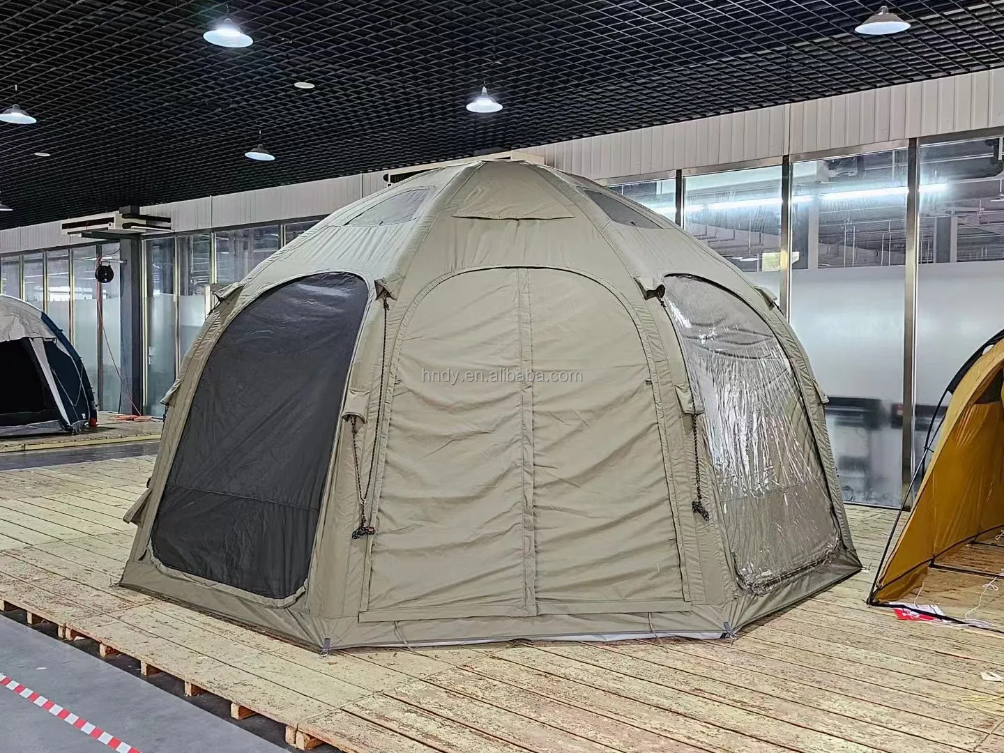 4m Automatic Opening Outdoor Cotton Round Inflatable Tent For Family ...