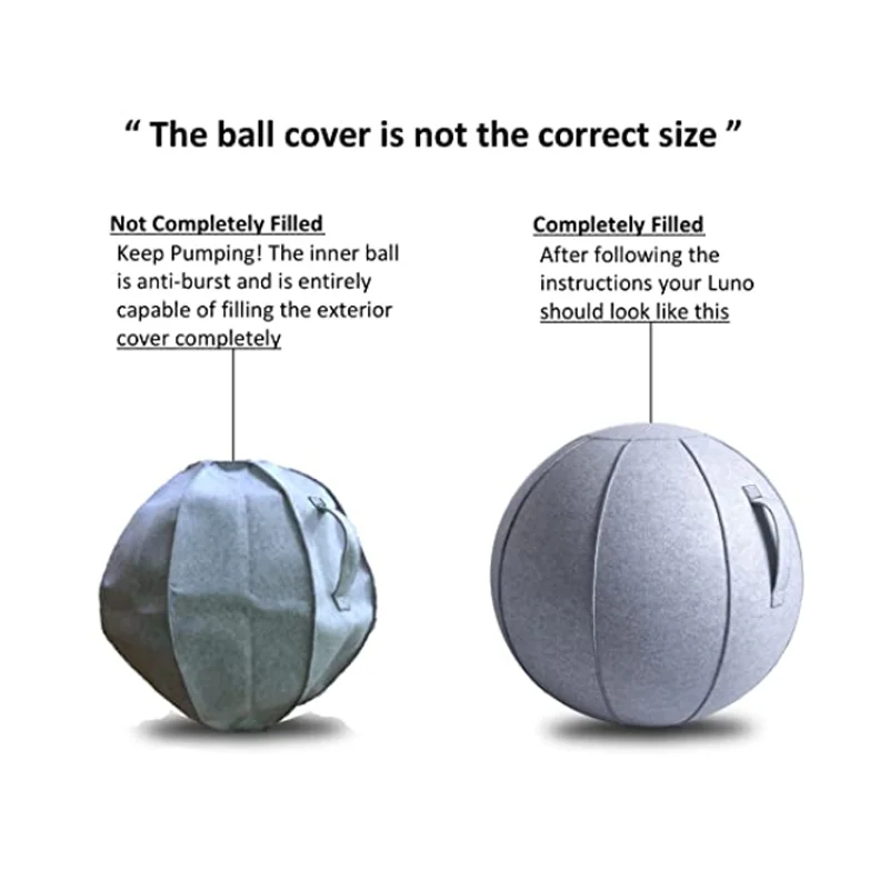 Washable Pilates Sitting Ball Dustproof Protector Slipcover Exercise ...