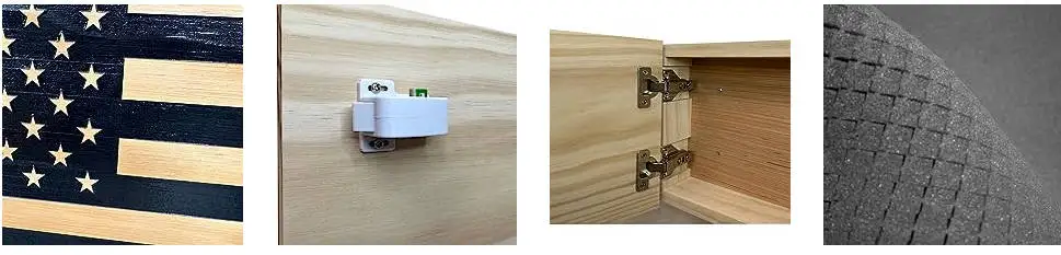 Hidden Gun Storage American Flag Concealment Shelves Freedom Cabinet ...